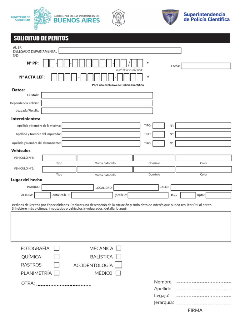 Solicitud de Peritos para Homicidio Culposo | PDF | Crímenes | Crimen y ...