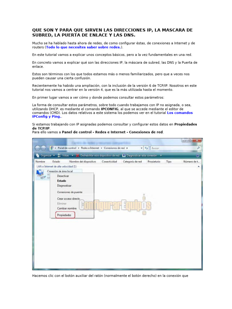 Que Son y para Que Sirven Las Direcciones Ip | PDF | Dirección IP | sistema de nombres de dominio