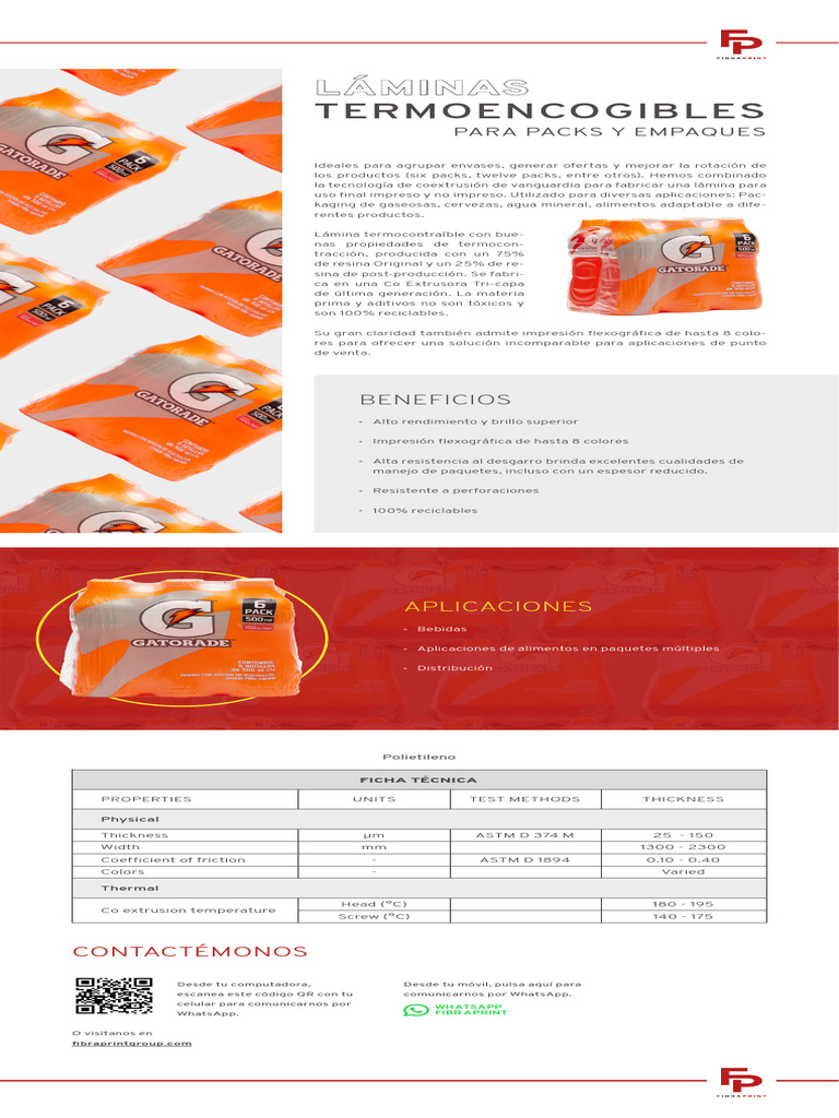 Lamina Termoencogibles Packs y Empaques | PDF | Procesos industriales ...