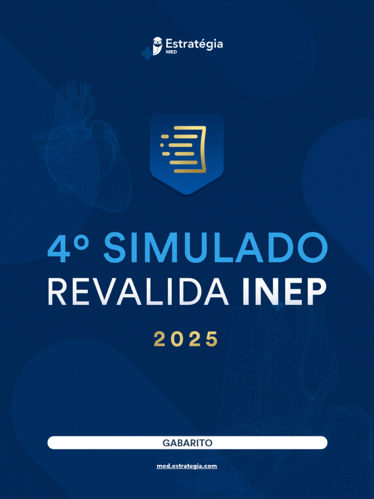 14 06 2025 4o Simulado Revalida INEP 2025 Gabarito | PDF