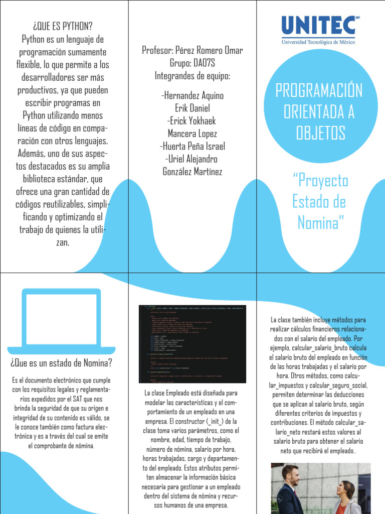 Tríptico:Programación | PDF | Salario | Python (lenguaje de programación)
