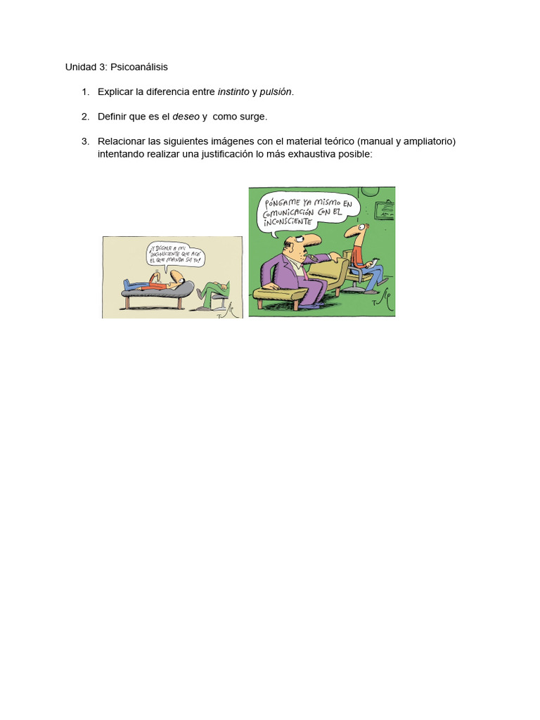 Instinto Pulsión Deseo | PDF