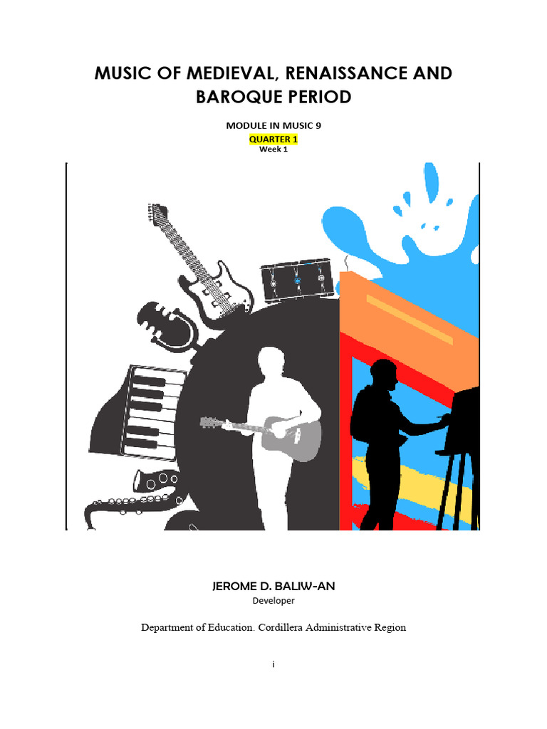 MUSIC9 - Q1 - W1-2 - Music of The Medieval, Rennaisance & Baroque Periods.v3 | PDF | Baroque ...
