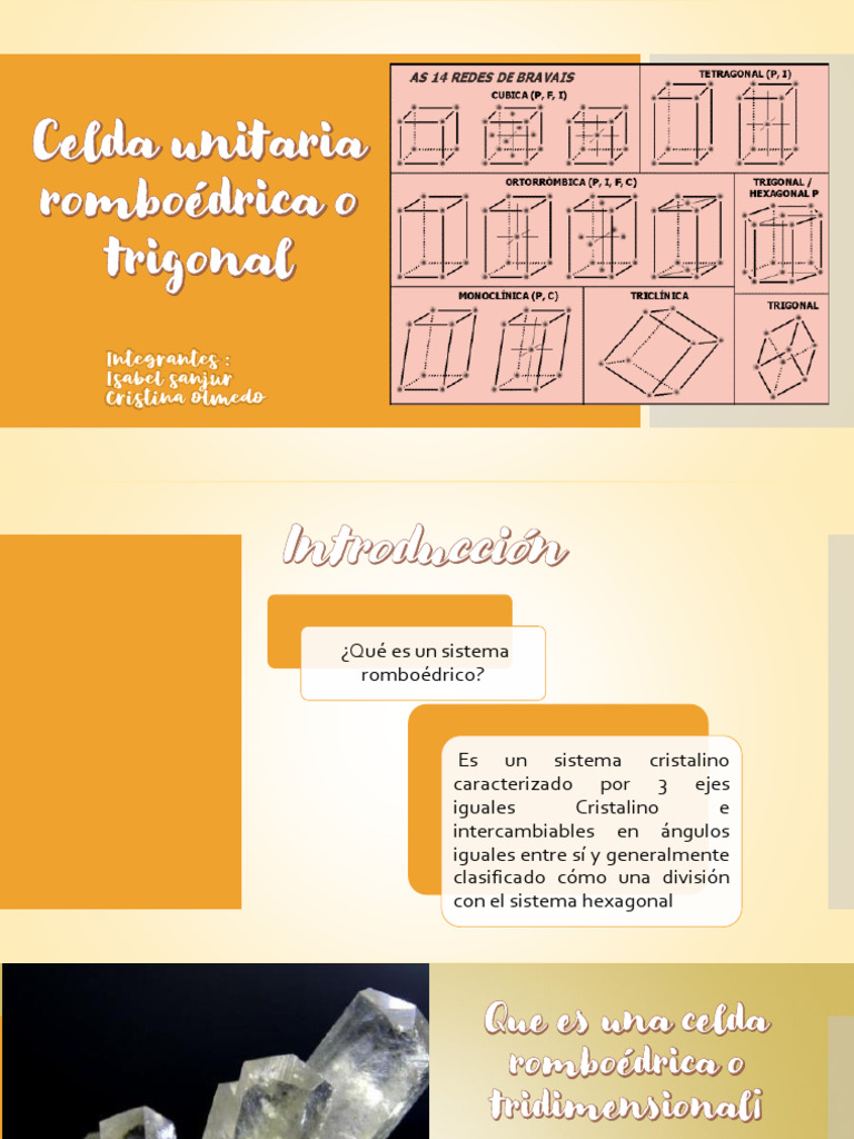 Celda Unitaria Romboédrica o Trigonal Cristina Olmedo | PDF ...