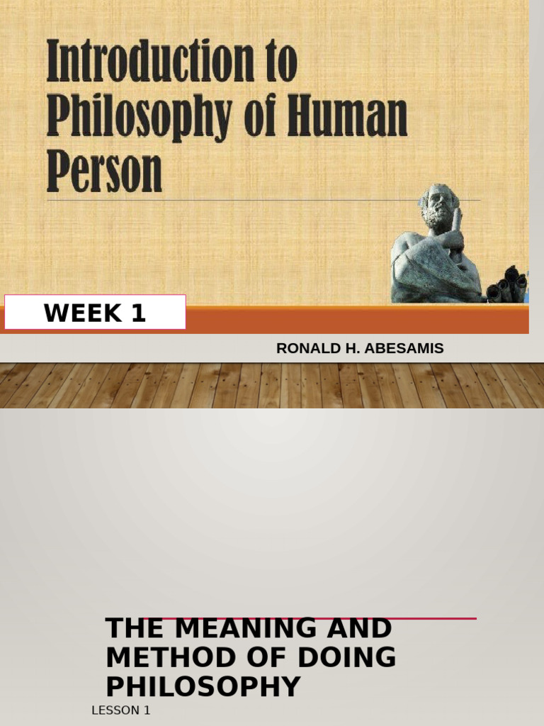 SC - Week 1 - Philosophy New 2025-2026 | PDF | Reason | Plato