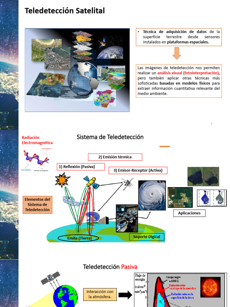 Teledetección Satelital: Análisis y Aplicaciones | PDF | Sensores ...