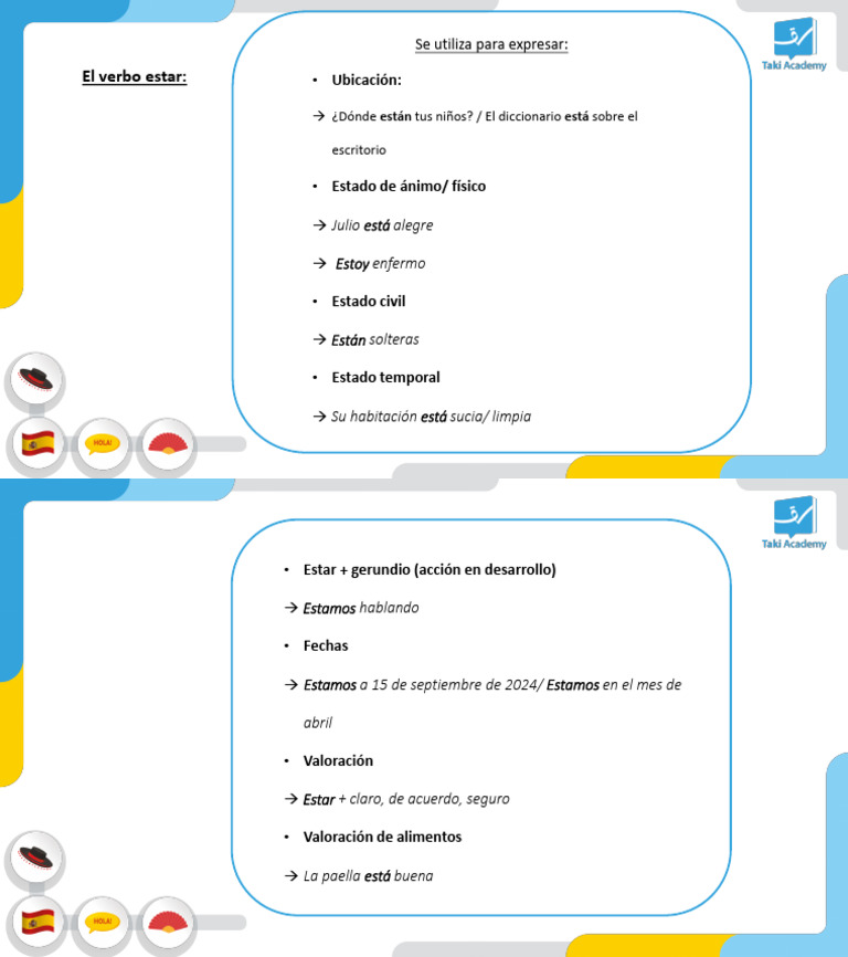 67052a243c84f - El Verbo ESTAR | PDF