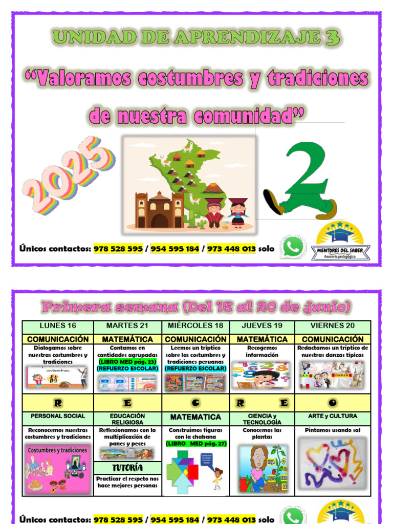 2º Horario Unidad 3 - 2025 Oki | PDF