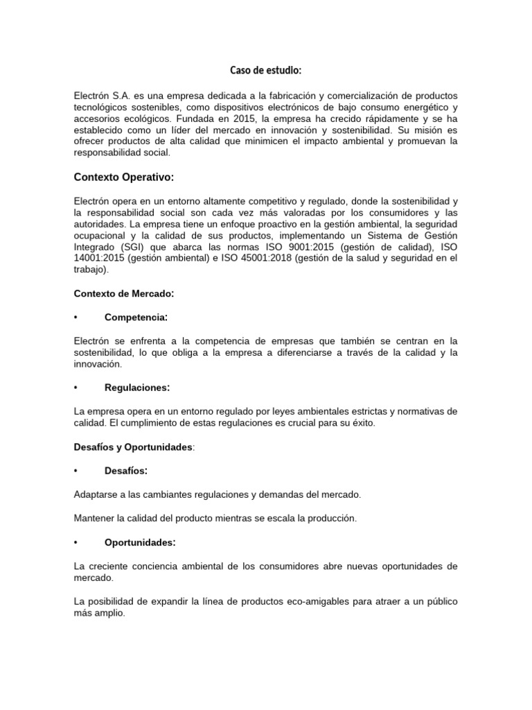 Caso Estudio Electron | PDF