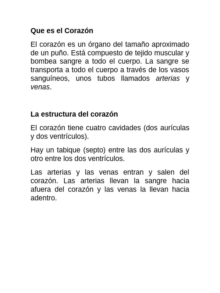 Que Es El Corazón | PDF