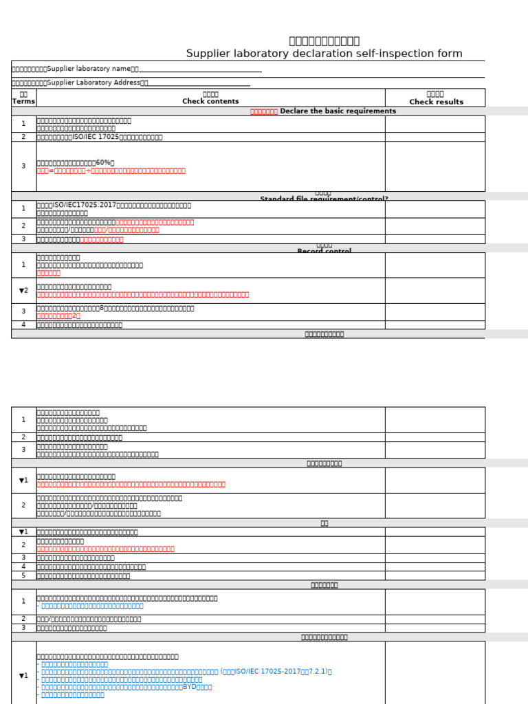 FM-WI-15-Q03-0015-14A-Laboratory Self-Evaluation Checklist (Initial ...