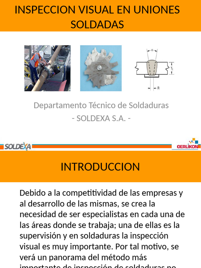 Soldexa Inspeccion Visual de Uniones Soldadas | PDF | Soldadura | Construcción