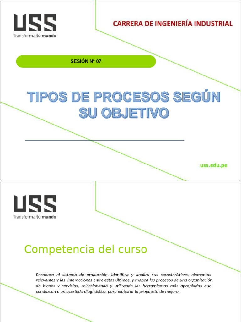 s7 - Tipos de Proceso Según Su Objetivo | PDF