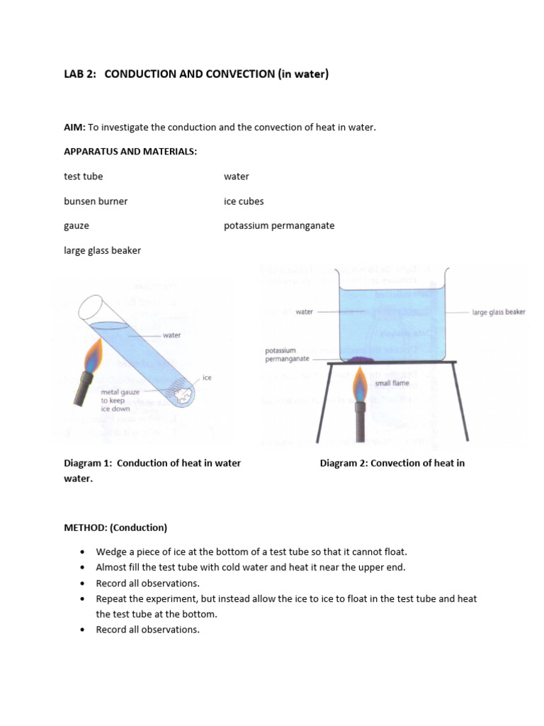 Convection Experiment with Potassium Permanganate | PDF