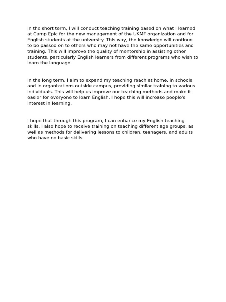 Personal Statment | PDF