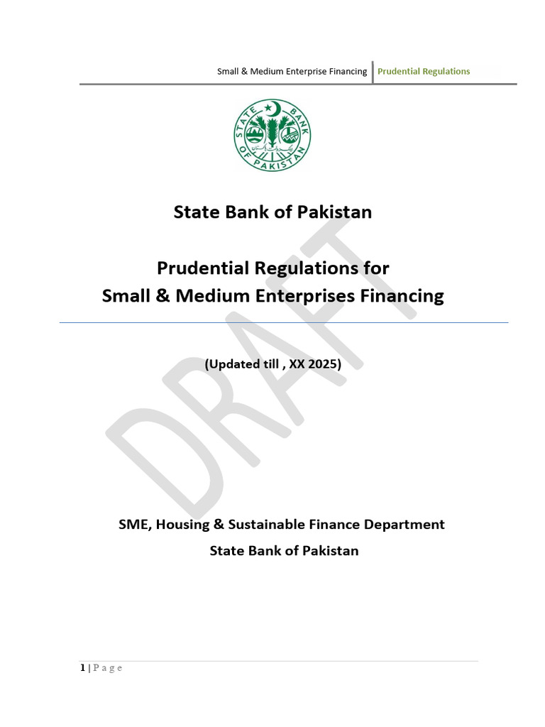 SME Financing Prudential Regulations Guide | PDF | Small And Medium ...
