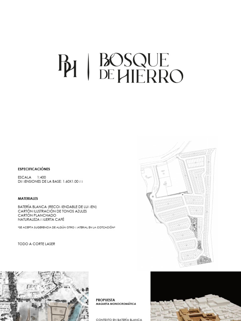 BDH - PRES - PROPUESTA MAQUETA - V2.1 para Bosque de Hierro | PDF