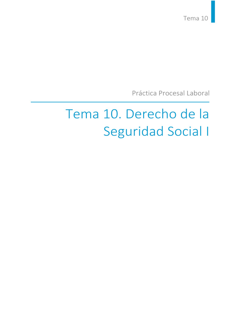 Tema 10 Laboral | PDF | Derecho laboral | Ley procesal