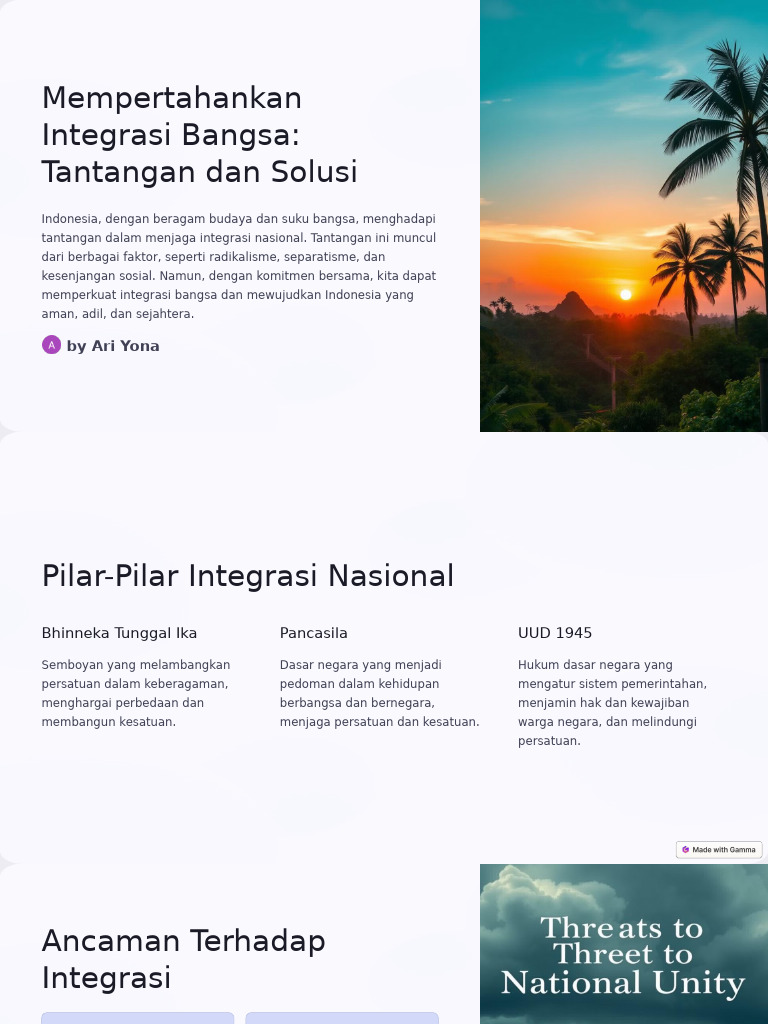 Mempertahankan Integrasi Bangsa Tantangan Dan Solusi | PDF