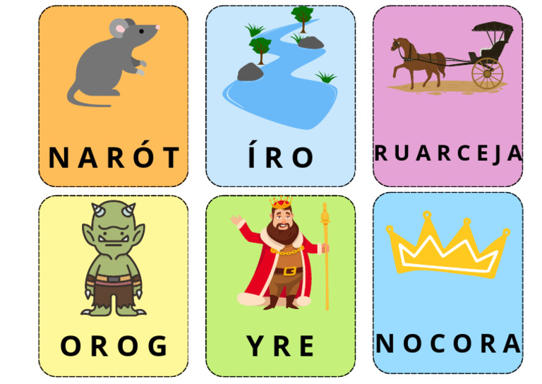 Tarjetas Educativas para Trabajar La RR y R Ilustrado Colorido | PDF