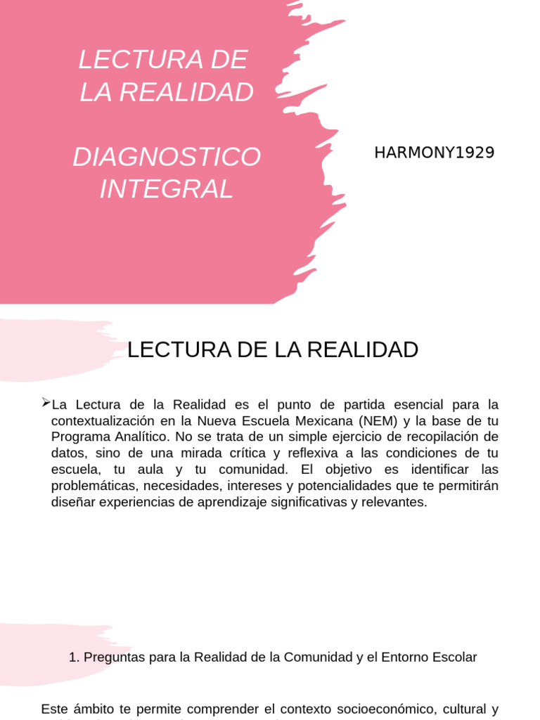 Lectura de la Realidad en la NEM | PDF | Aprendizaje | Enseñando