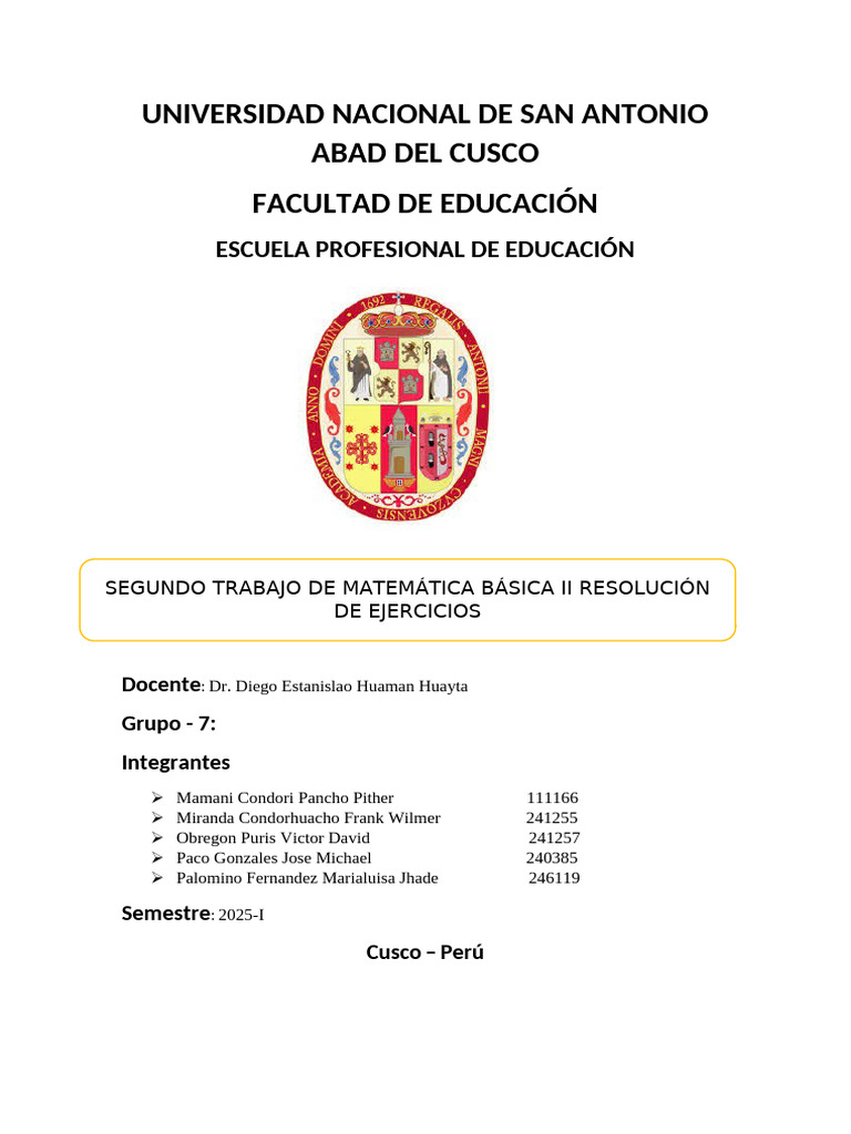 Segundo Trabajo de Mate (1) 2.0 | PDF | Geometría | Línea (geometría)