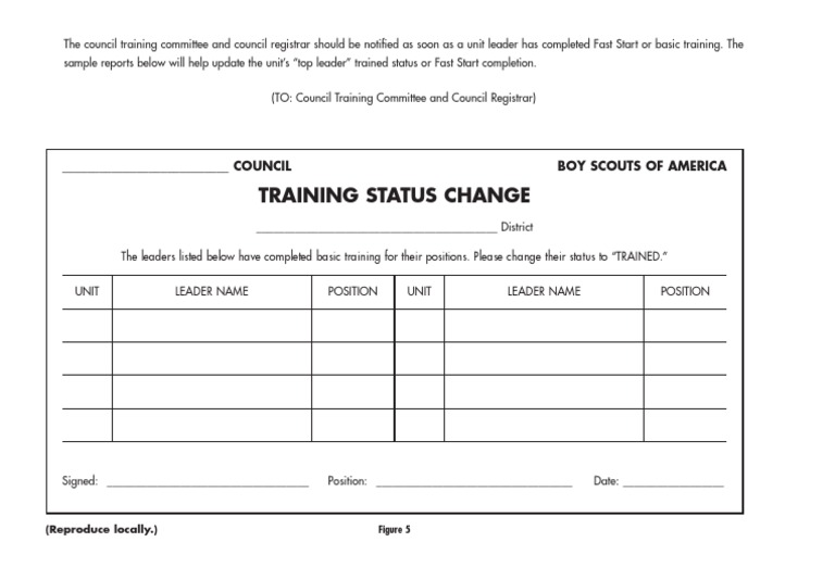 Training Status Change | PDF