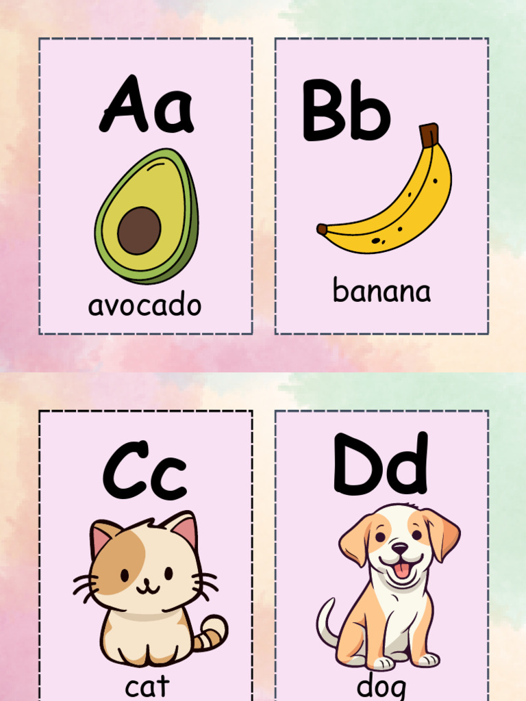 Alphabetical List of Animals and Fruits | PDF