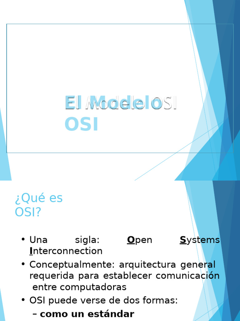 Modelo Osi | PDF | Modelo osi | Red de computadoras