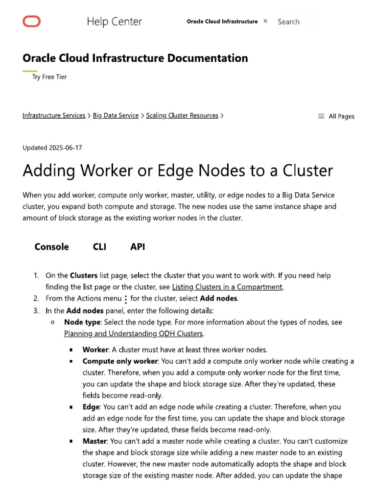 Adding Worker or Edge Nodes To A Cluster | PDF