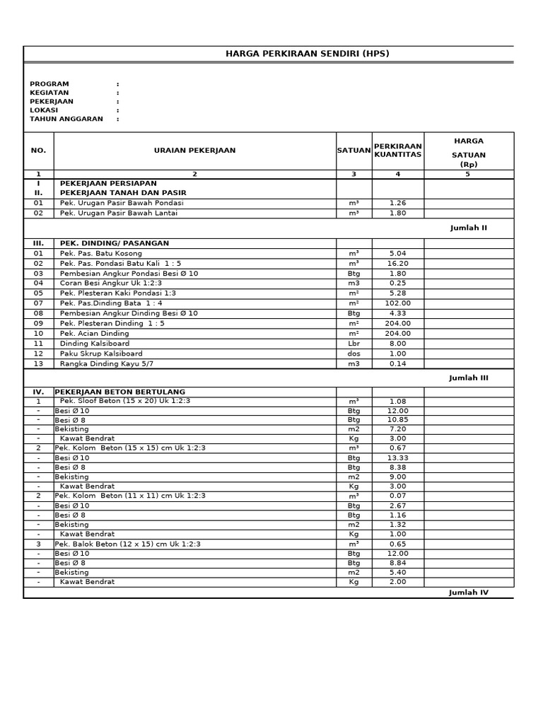 03 Rumah RAB Rico Kuda2 Baja PAK INYOMAN | PDF
