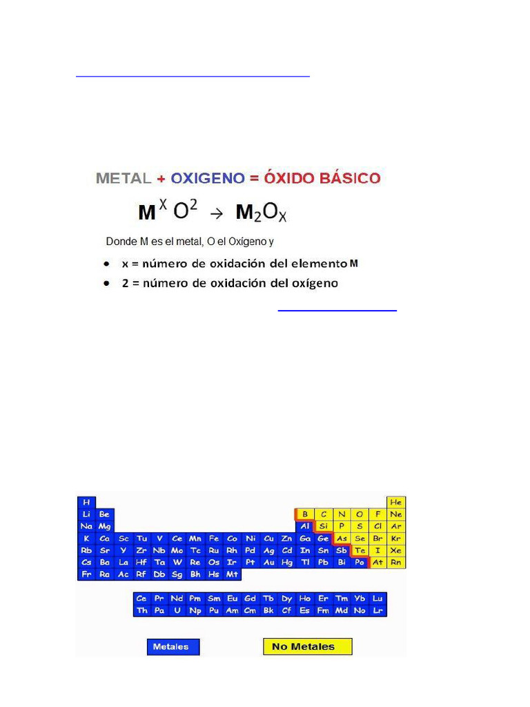 Los Óxidos Básicos | PDF | Redox | Óxido