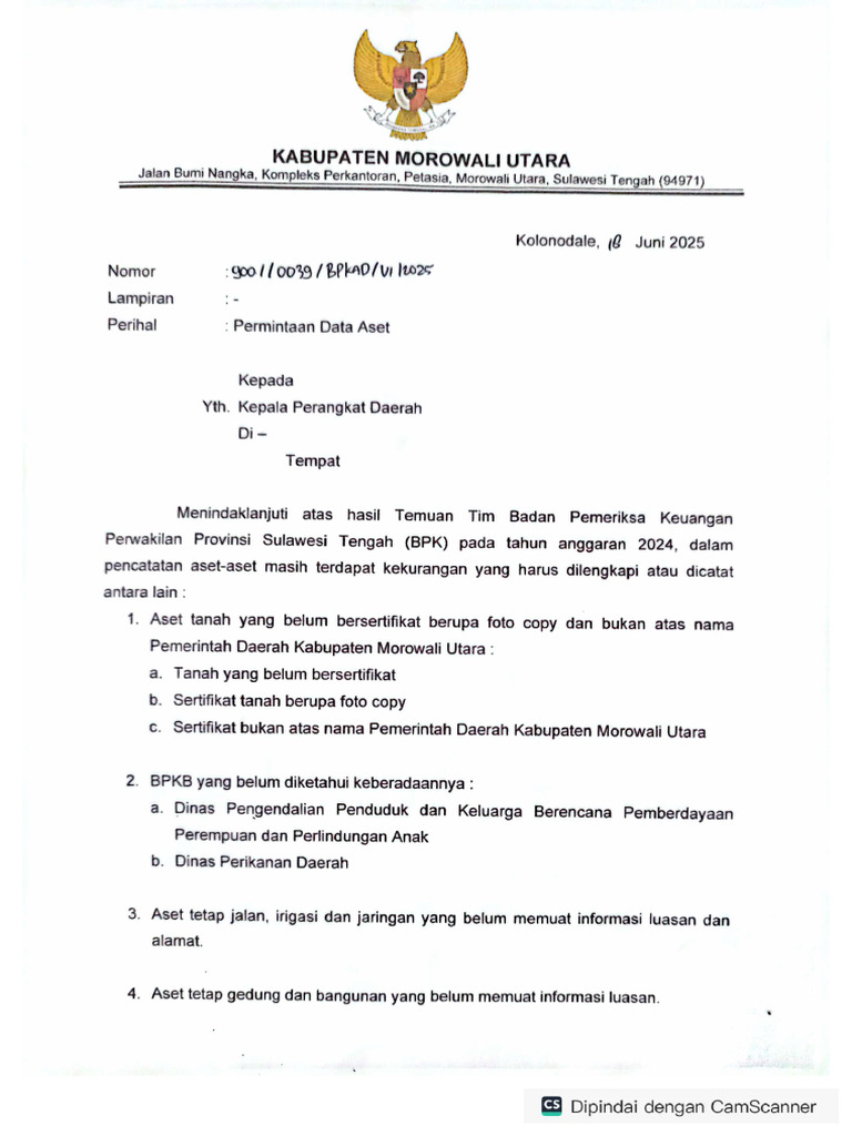 Permintaan Data Aset | PDF