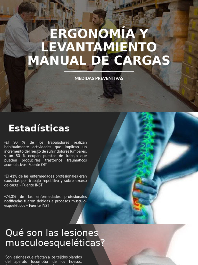 Levantamiento Manual de Cargas | PDF | Enfermedades y trastornos