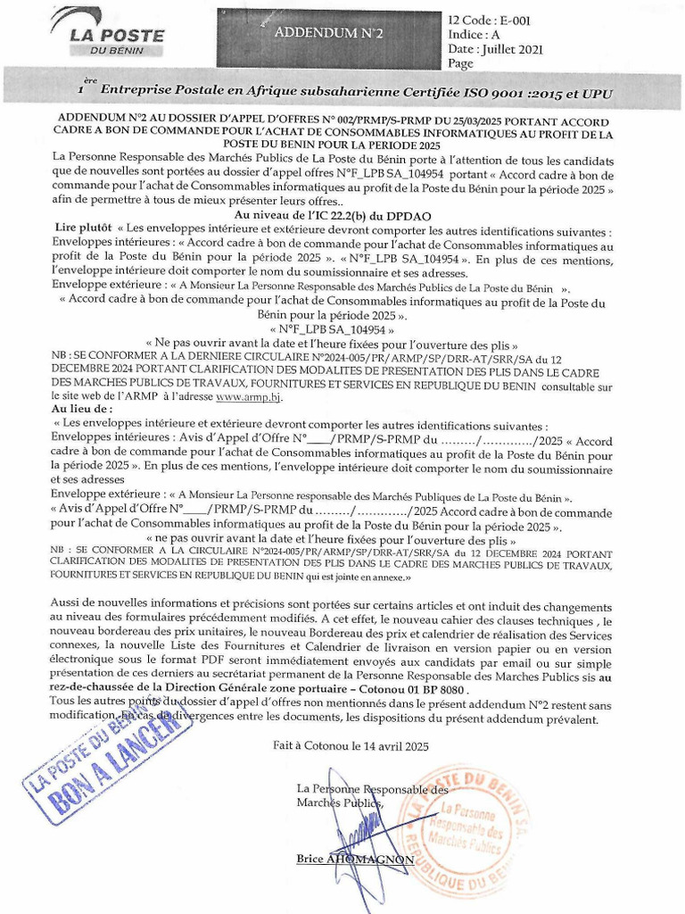 Document Addendum 2 | PDF