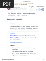 Documentary Stamp Tax - Bureau of Internal Revenue | PDF | Stocks | Taxes