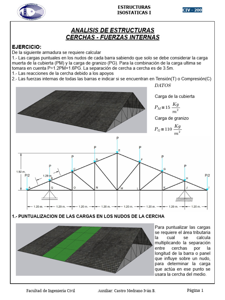 Cercha Howe - Isostatica | PDF | Braguero | Ingeniería estructural