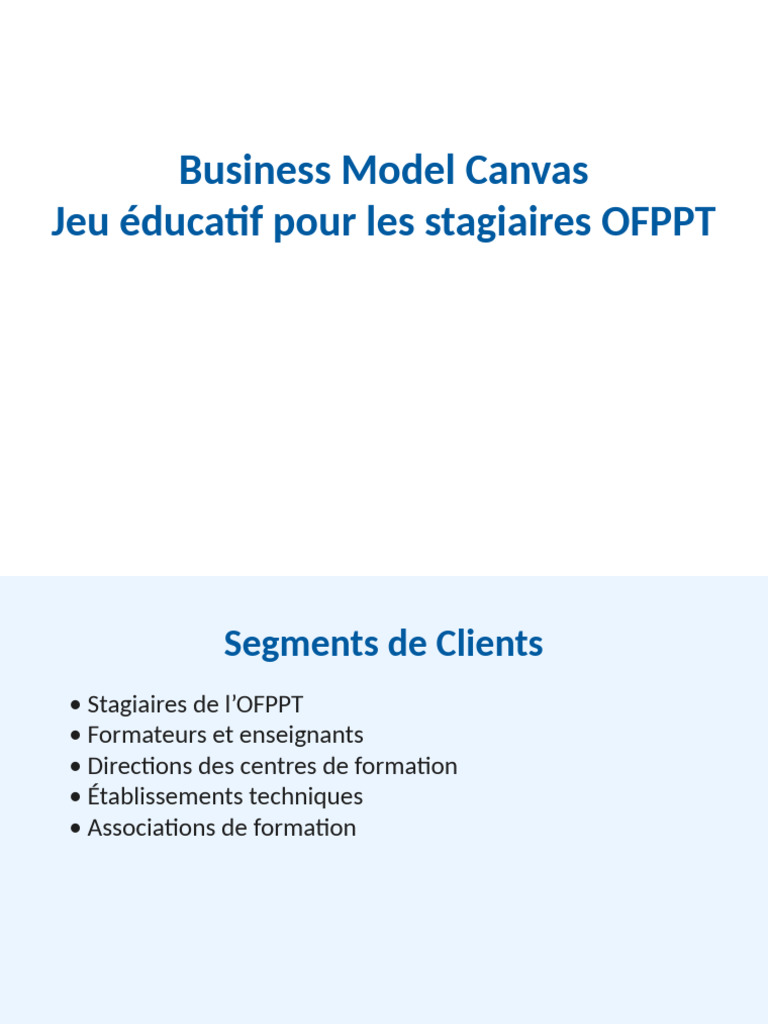 Nouveau BMC Jeu Educatif OFPPT (1) | PDF