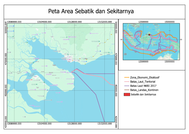 Peta Area Sebatik Dan Sekitarnya | PDF
