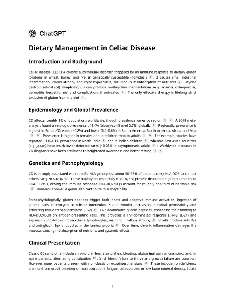 Dietary Management in Celiac Disease | PDF | Coeliac Disease | Gluten