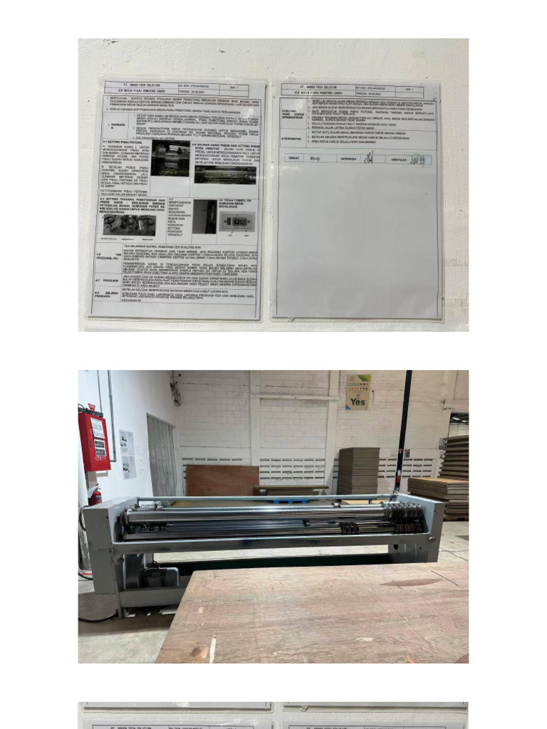 Sop Mesin Produksi | PDF