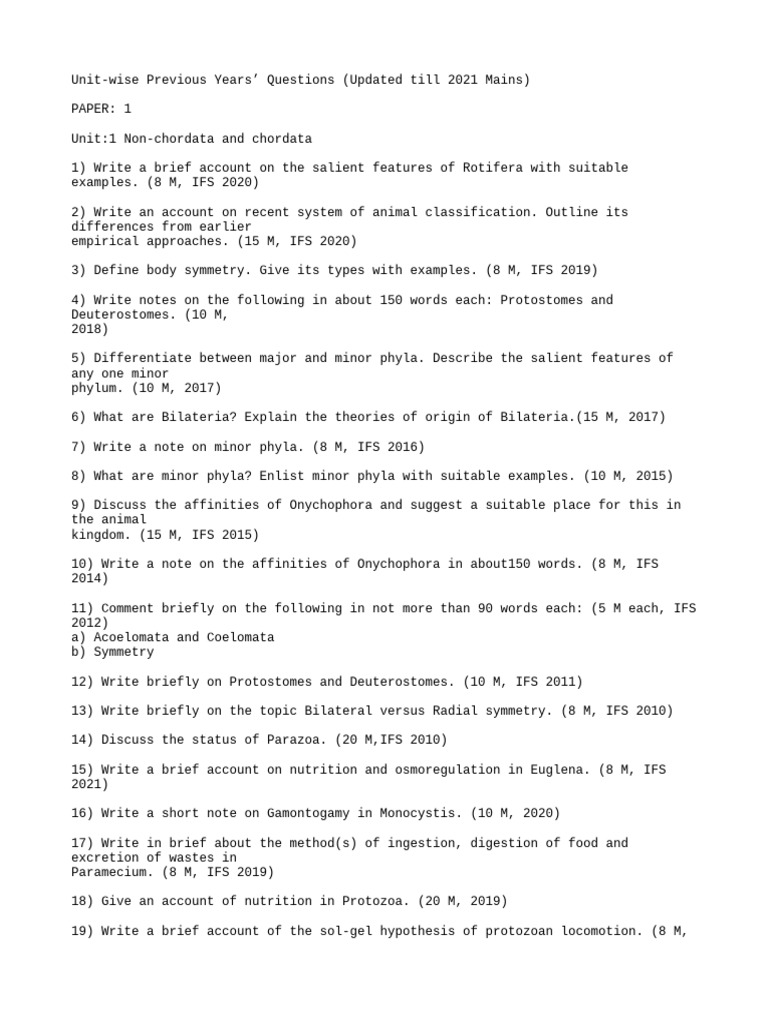 Unit-wise Animal Biology Questions | PDF | Reptile | Endocrine System