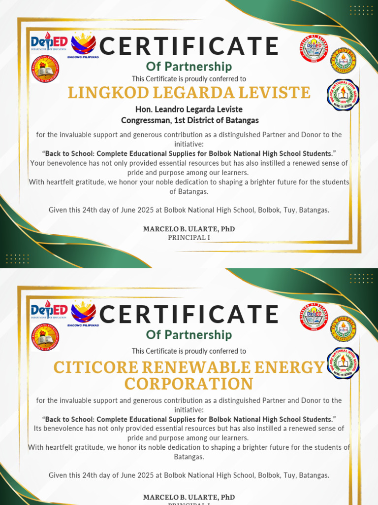 Certificate of Partnership | PDF | Social Psychology