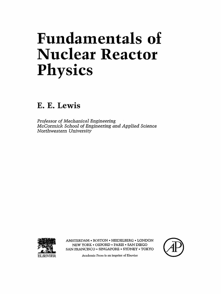Fundamentals of Nuclear Reactor Physics | PDF | Neutron | Nuclear Reactor