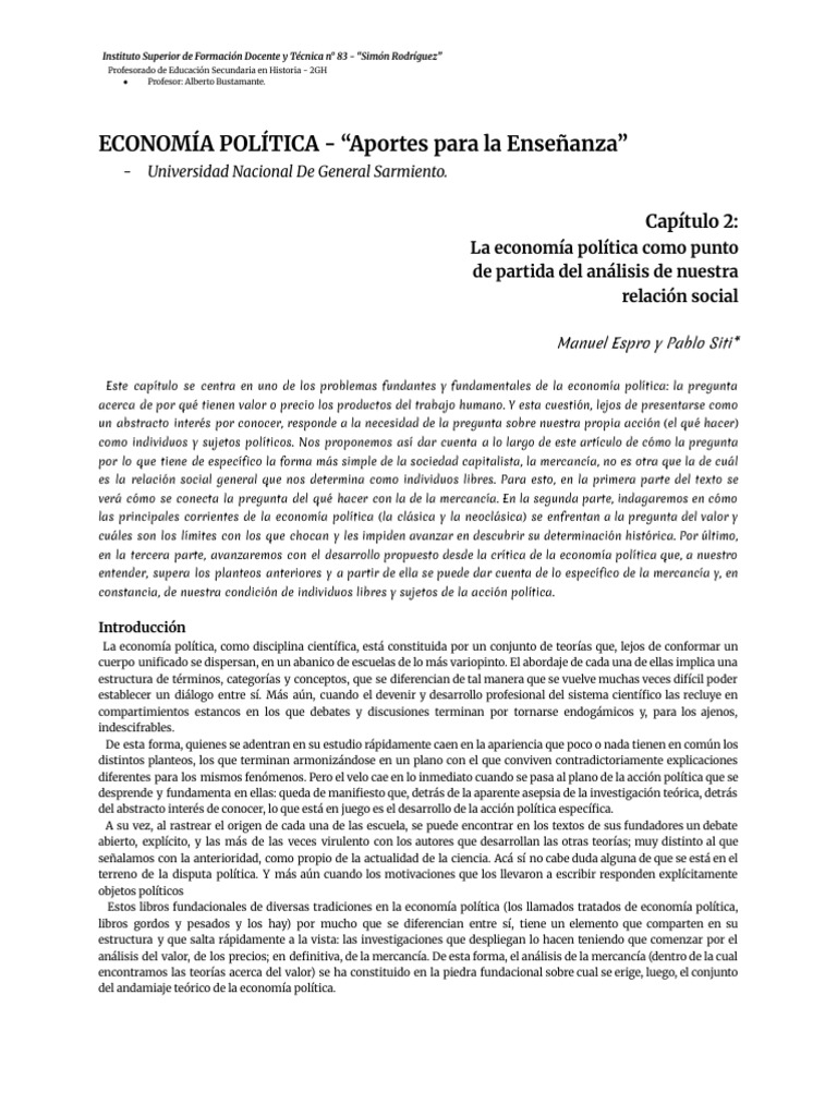 Econom-A Pol-Tica - 2GH | PDF | Economía clásica | Ciencias económicas
