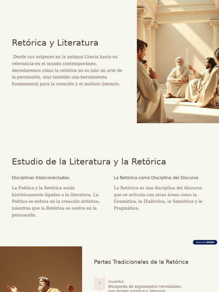 Retórica en la Literatura: Conceptos Clave | PDF | Retórica | Hablar en ...