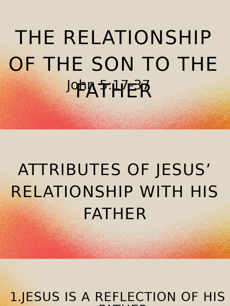 Jesus' Relationship with the Father | PDF | Jesus | Gospel Of Matthew