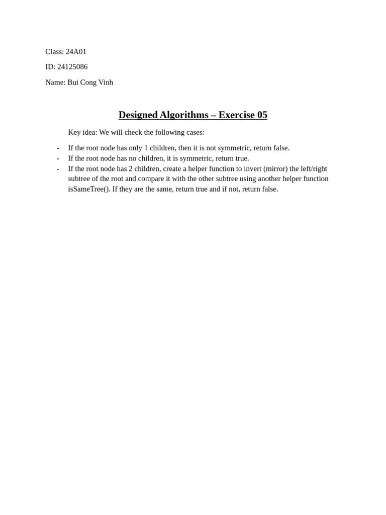 Designed Algorithms Ex05 | PDF