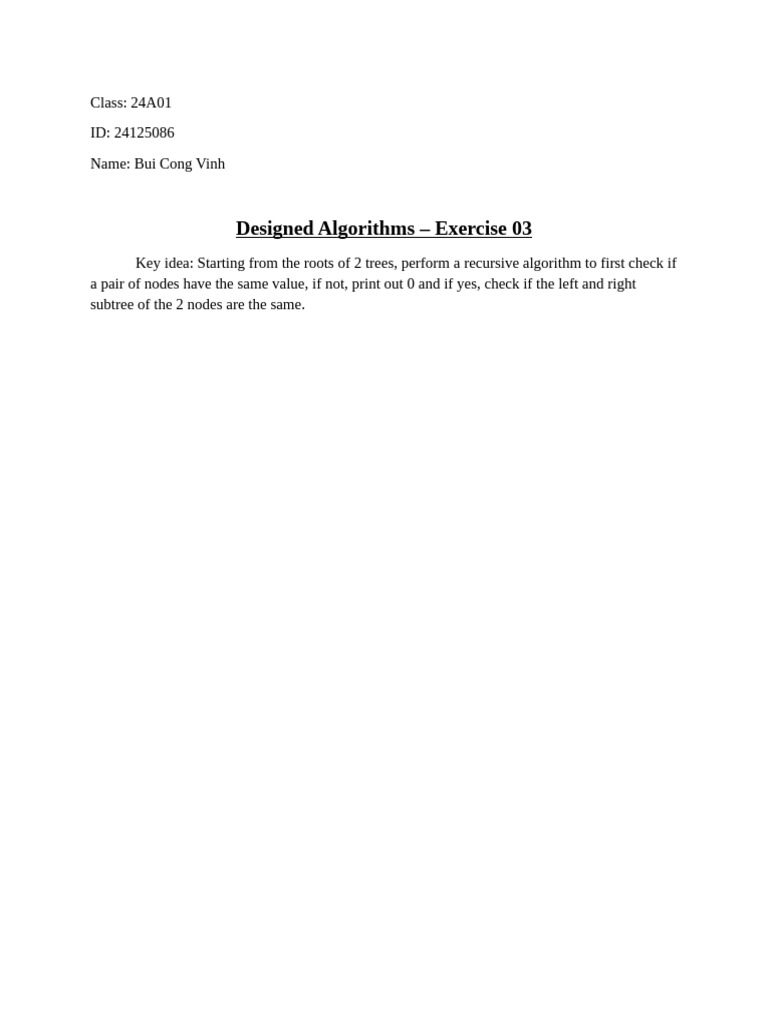 Designed Algorithms Ex03 | PDF