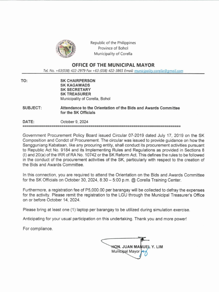 Letter For The Bac Orientation | PDF